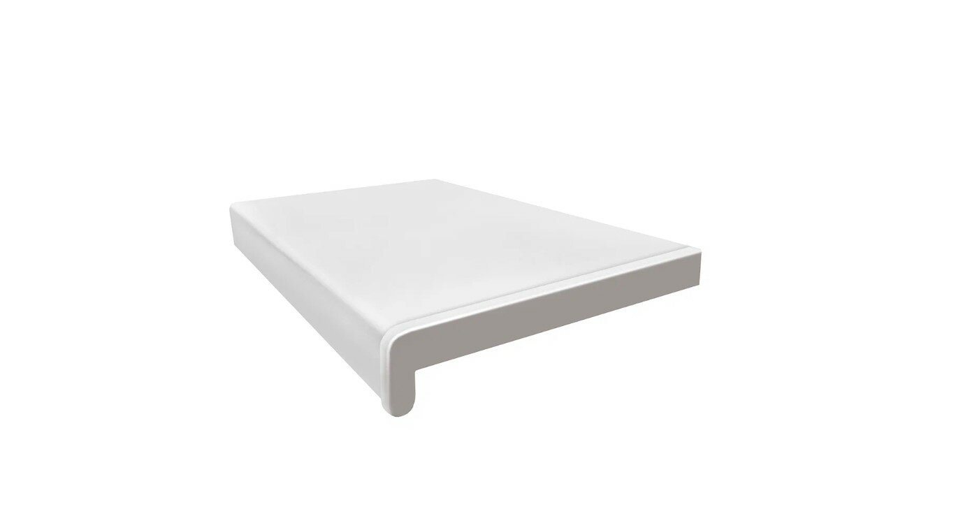 Подоконник ПВХ длина 2000 мм, ширина 250 мм, толщина 20 мм, белый матовый