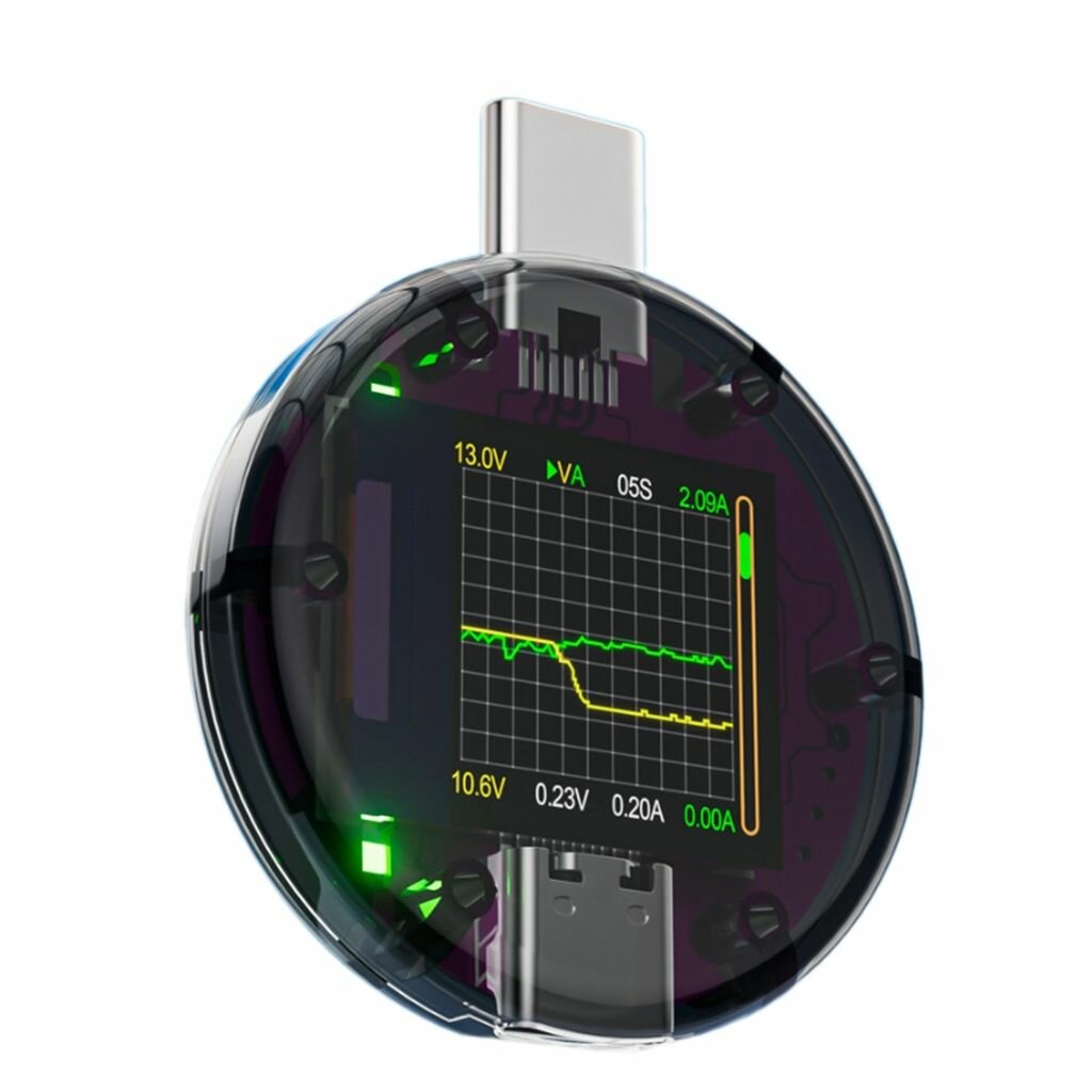 Многофункциональный USB тестер Type-C - черный