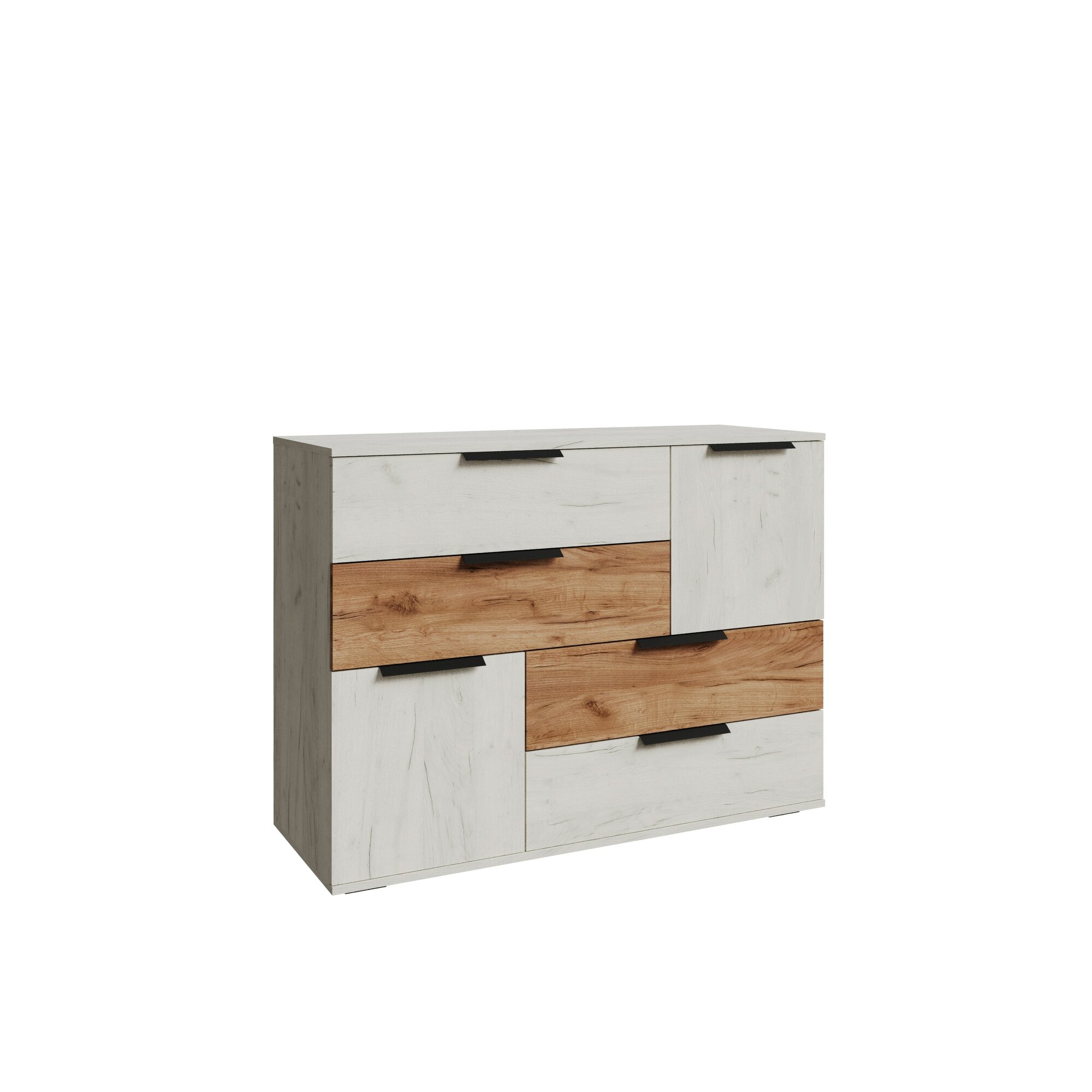 Спальня Лилль Комод ЛСК-20 дуб крафт белый/дуб крафт табачный (Микон)