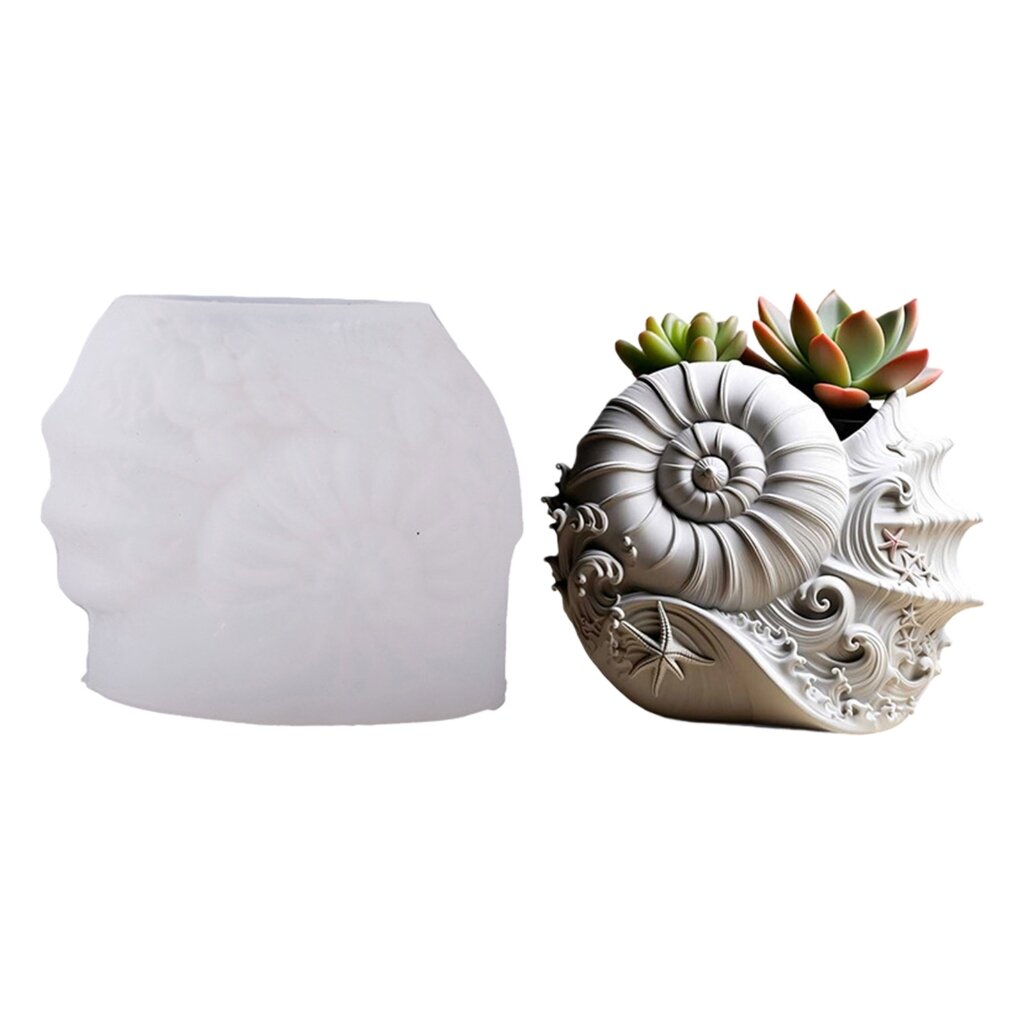 Гибкая Силиконовая Форма Для Плантатора С Раковиной, Форма Для Изготовления Раковин Для Изготовления Ювелирных Изделий Из Смолы И Бетонных Украшений