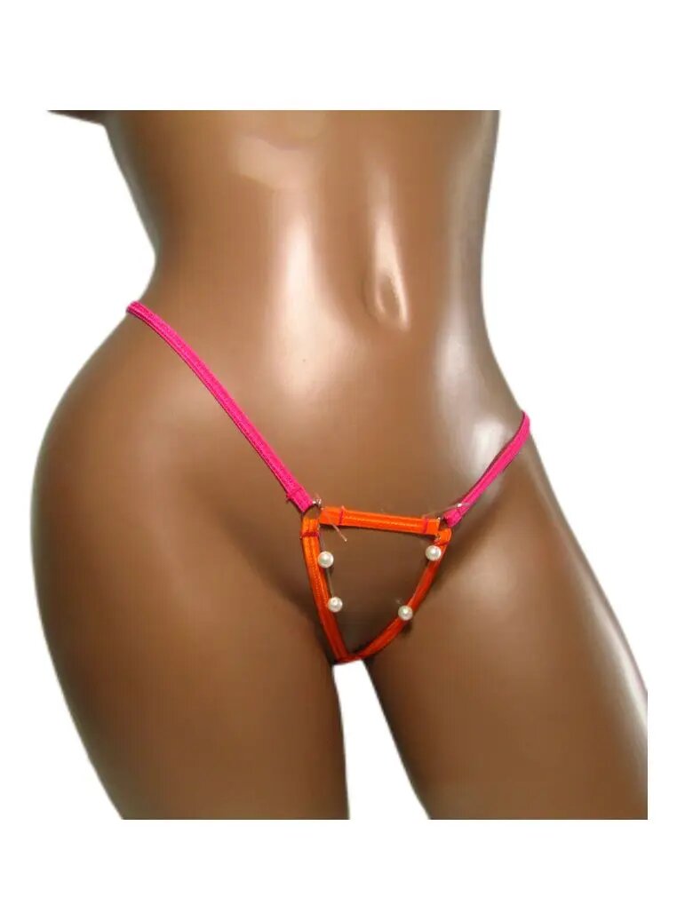 Яркие женские стринги микро Бисероплетение массажные стринги для девушек сексуальные трусики для корсета эротическое нижнее белье для мужчин с открытой промежностью горячие трусики