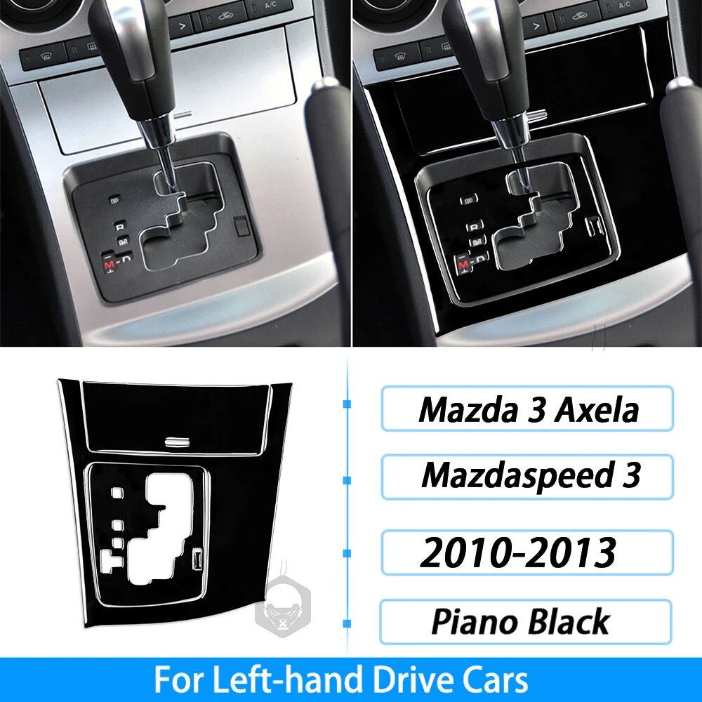 Черный фортепиано, рамка переключения передач Mazda 3 Axela 2010-2013
