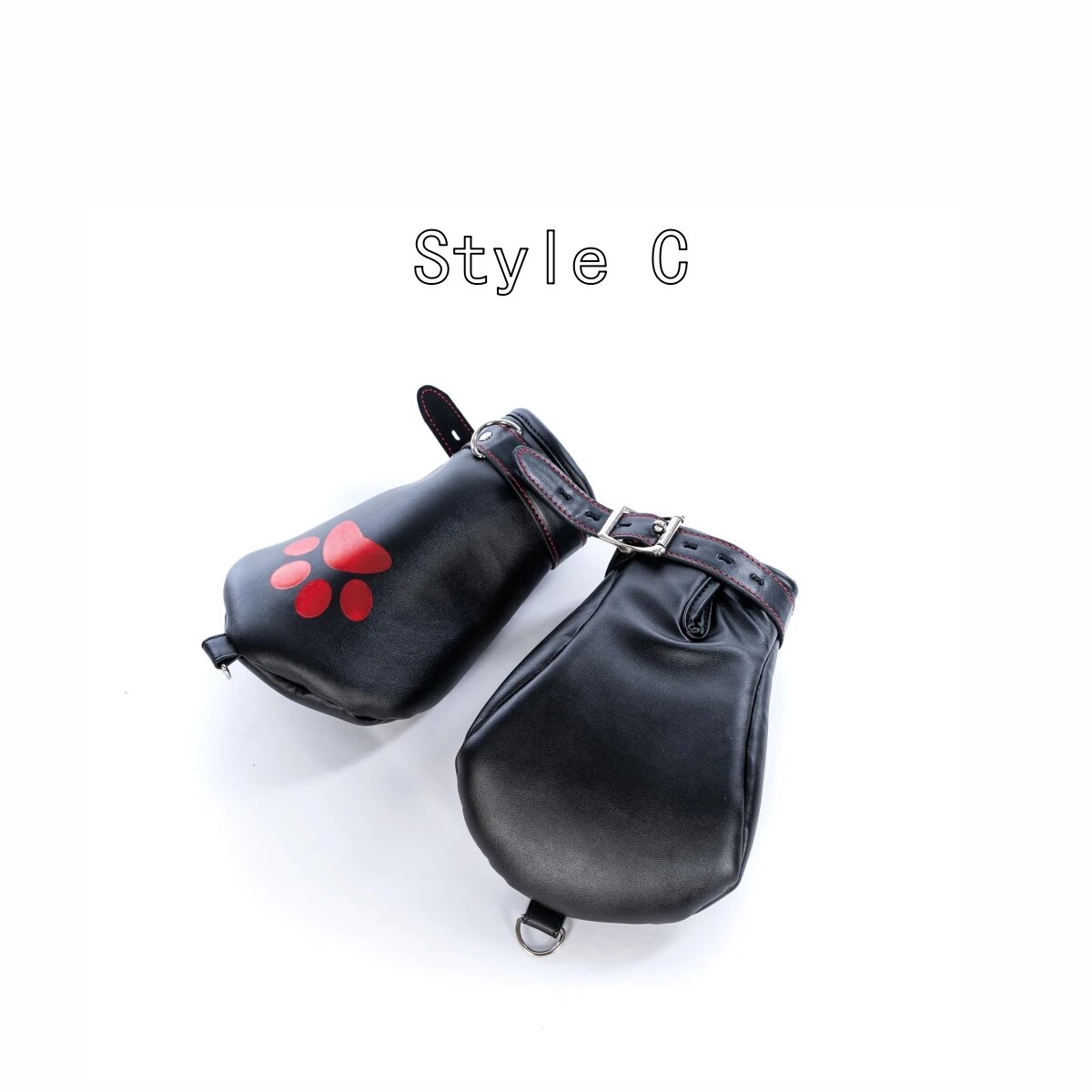 Пара БДСМ раб бондаж игры эротический костюм кожа искусственные перчатки с лапкой подкладка Style C