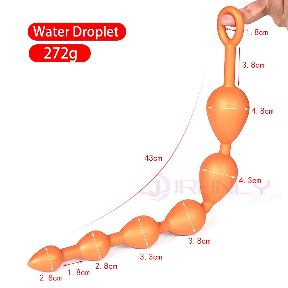 Анальные шарики, секс-игрушки для мужчин и женщин, анальная пробка из жидкого силикона, Drop shape