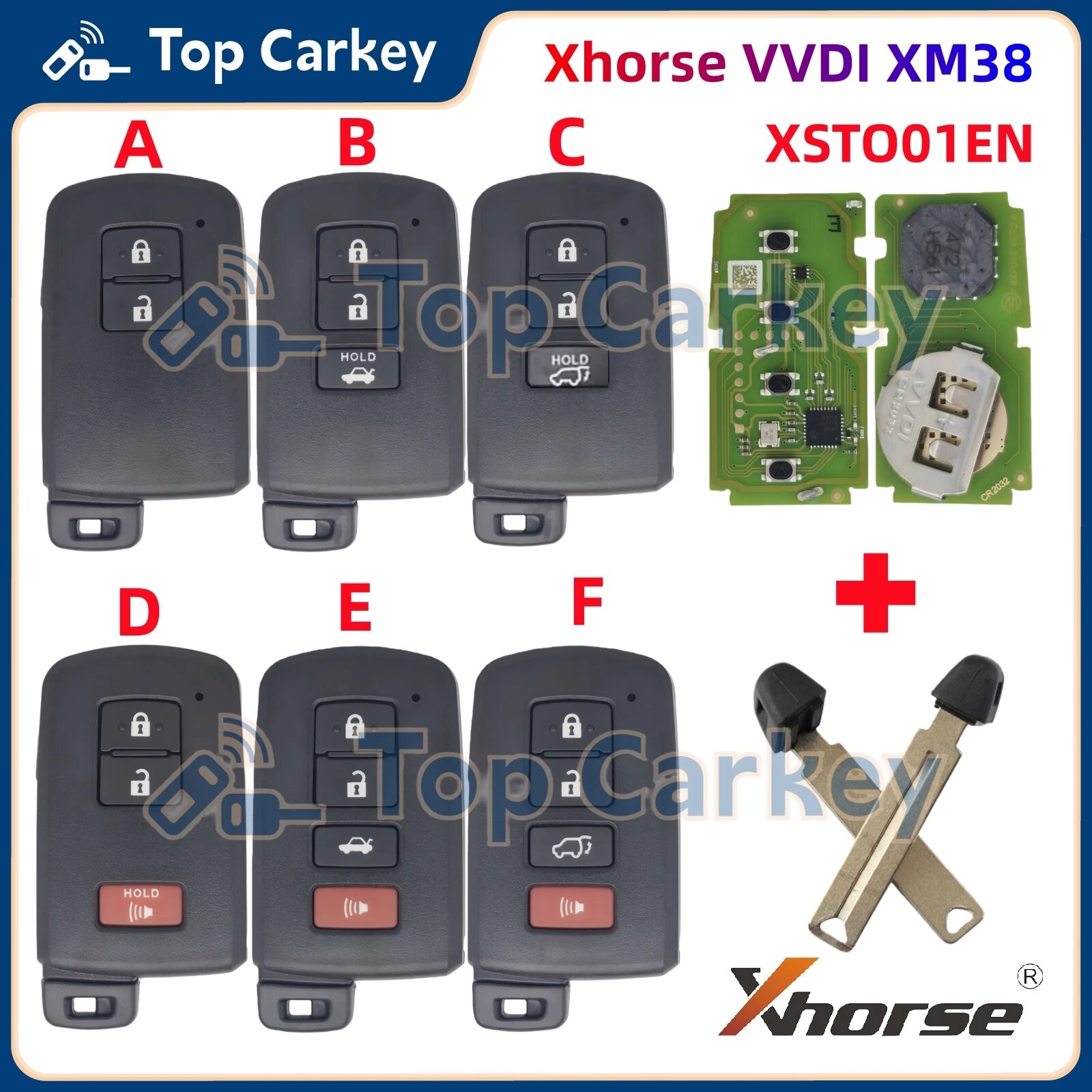 Xhorse XM38 TypeB 3BTN Sedan XSTO01EN
