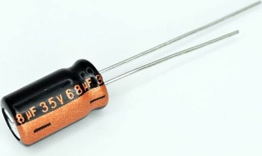 Конденсатор LELON RXW680M1VBK-0611 68uF 35V 6.3мм 11мм 2.5мм 20% 4000hrs 105 град. Straight, D6.3xL11мм Aluminum Electrolytic Capacitors - Leaded, 1 шт