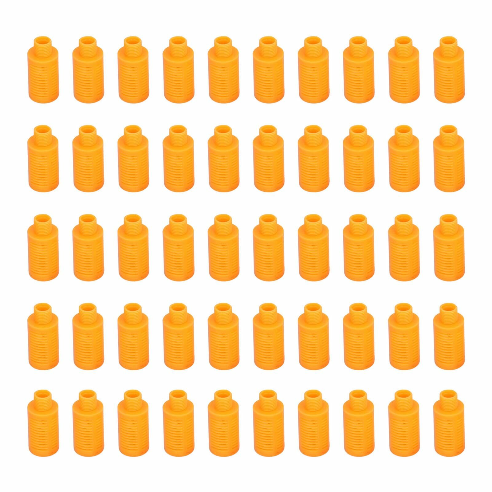 Пластиковый пневматический глушитель, регулятор расхода воздуха в глушителе, фитинг компрессора Orange50Pcs PSL-01
