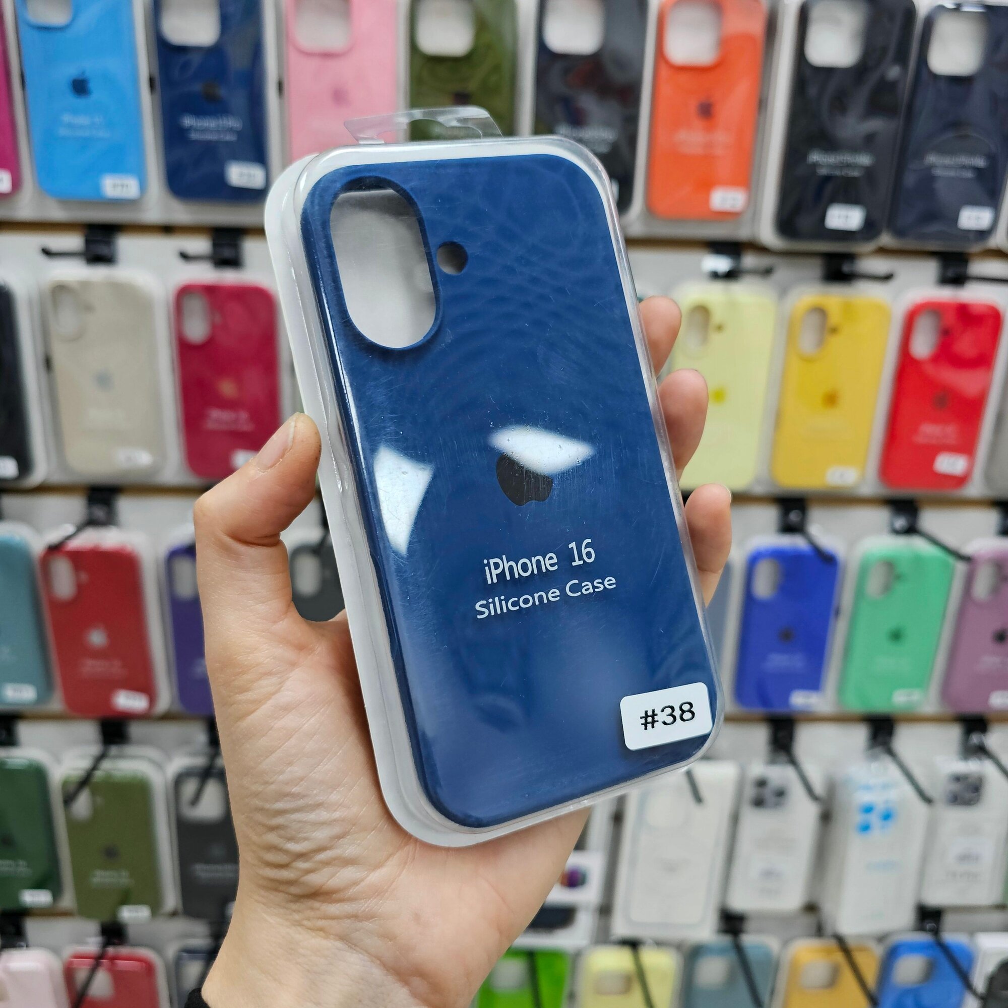 Чехол для iPhone 16 , Silicon Case , синий #38