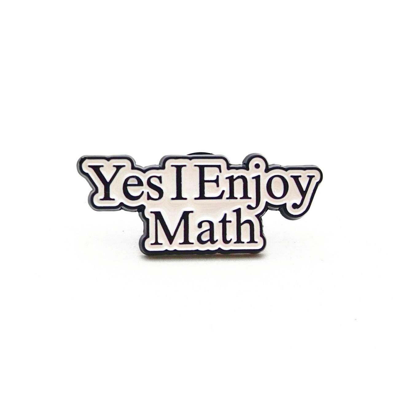 Значок химика для одежды, кепок и рюкзака "Yes I Enjoy Math" / 1 шт.