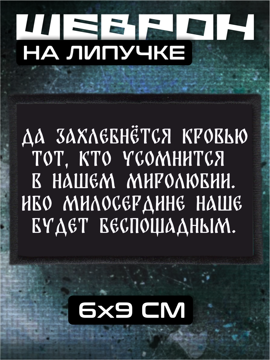 Шеврон на липучке Славянская надпись славяне