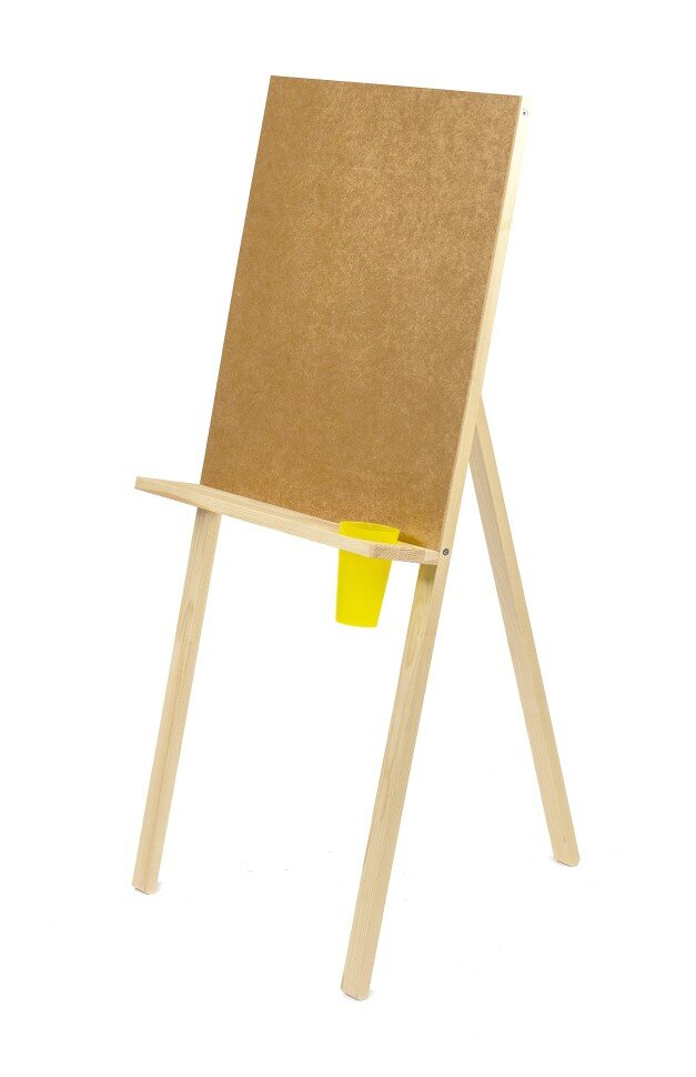 Мольберт хлопушка на треноге SE-103, планшет МДФ, полка с 1 стаканом