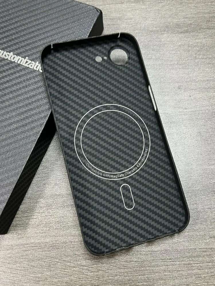 Чехол Real Carbon Magsafe Apple iPhone 16 E, Ультратонкий чехол из углеродного волокна для смартфона Apple iPhone 16E