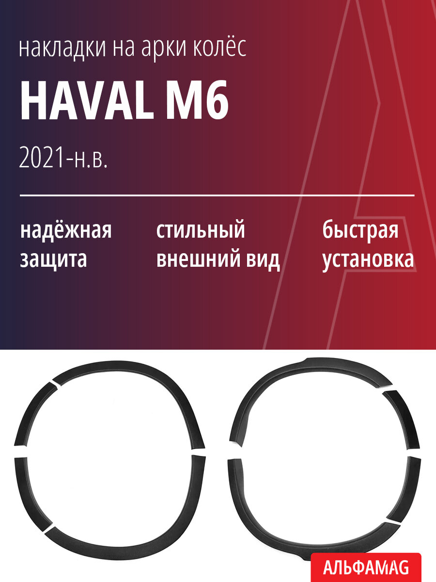 Накладки на арки колес HAVAL M6 / Хавейл М6 (2021-н. в.)