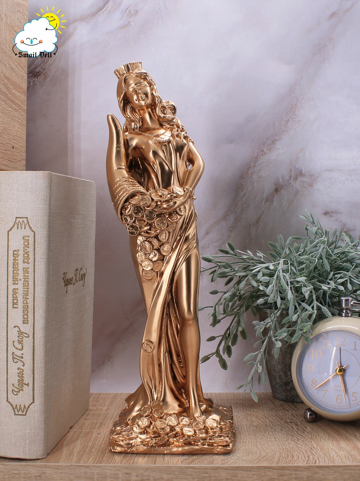Статуэтка Фортуна "Богиня удачи", 30 см, гипс, цвет светлая бронза