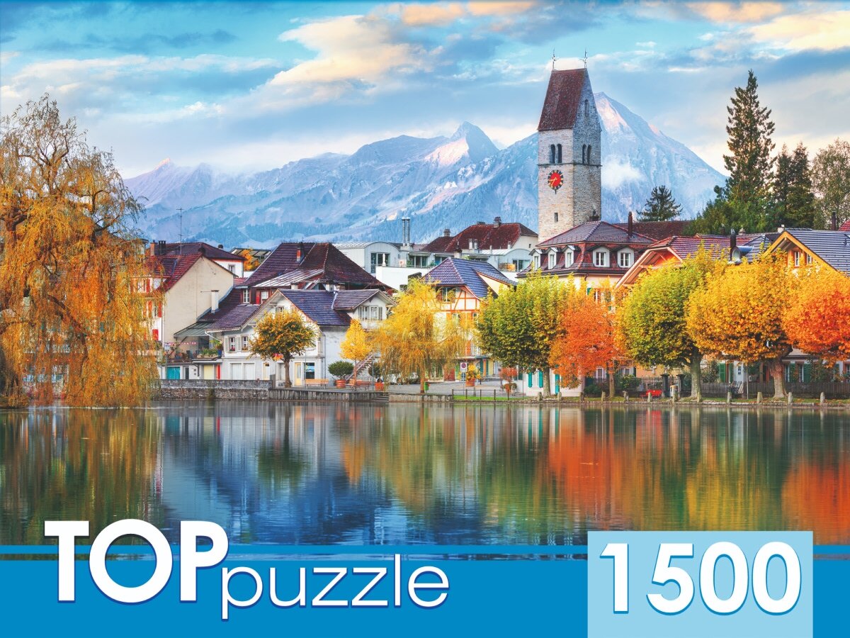 Пазл для взрослых TOP Puzzle 1500 деталей, элементов: Город в горах