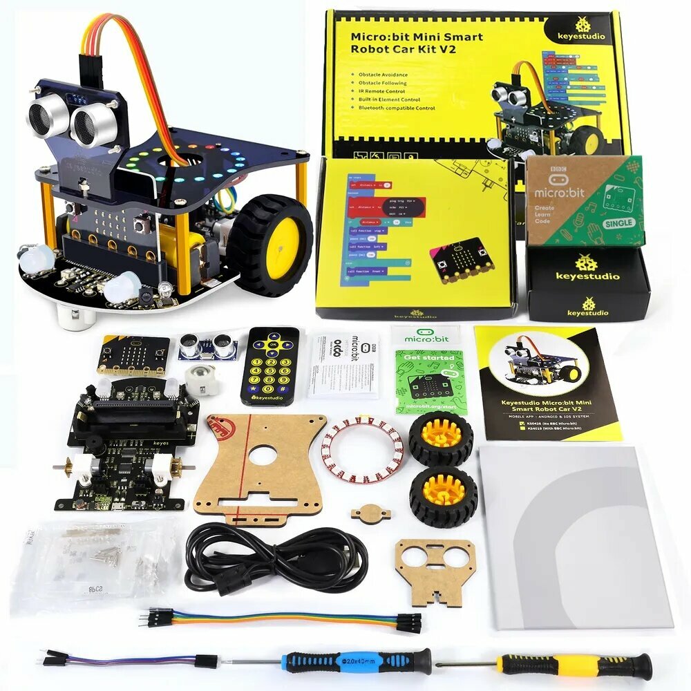 Keyestudio Micro: bit Mini Smart Robot Car Kit для Micro bit