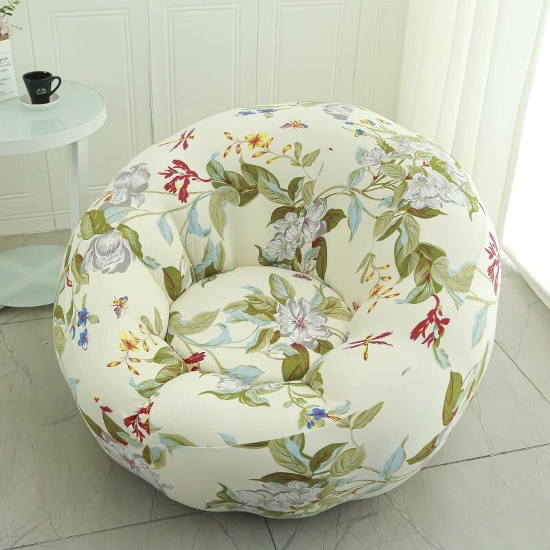Универсальный эластичный чехол для дивана в форме тыквы, чехол для круглого кресла-пуфика, новый чехол для одноместного табурета с полным покрытием.