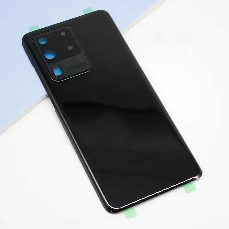 Задняя крышка для Samsung Galaxy S20 Ultra G988 S20Ultra Со стеклом камеры, черный
