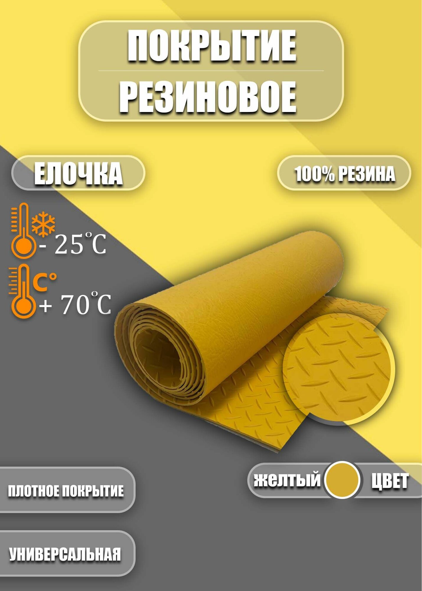 Резиновое покрытие 0.7х9,5м "Елочка"