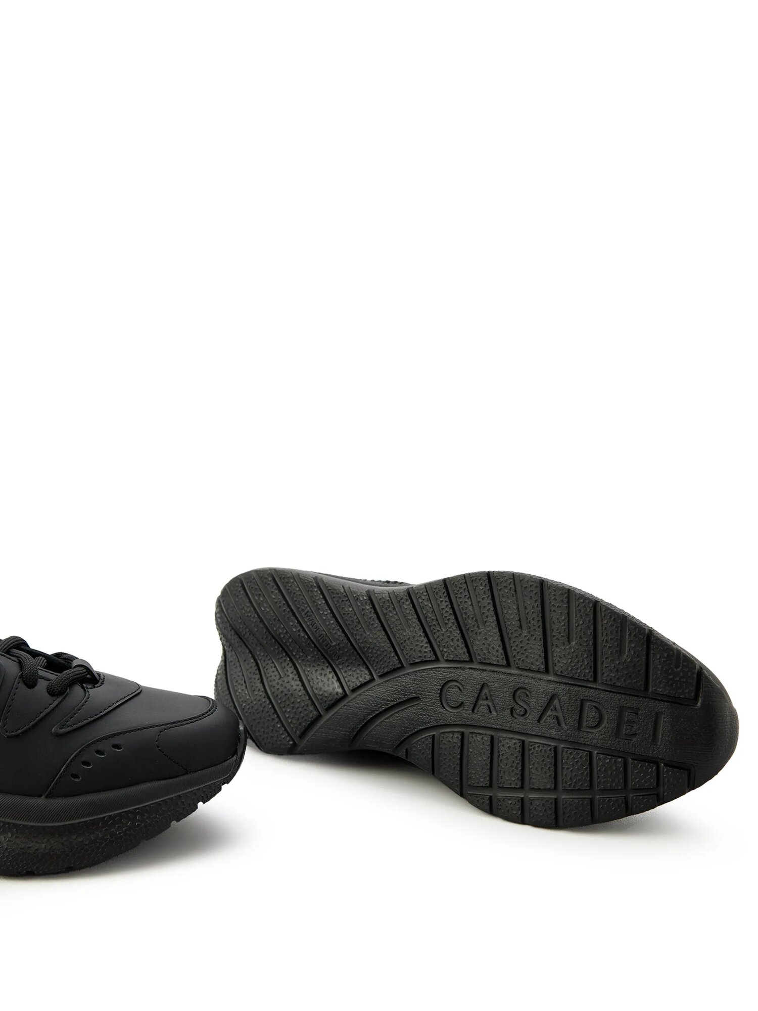 Кроссовки Casadei Lace-up platform sneakers, размер 37,5, черный — фото 1