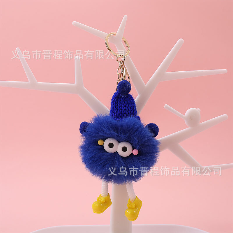 2025 Горячая продажа Подвесной брелок Креативный плюшевый кулон с большими глазами маленького эльфа Картонная кукла Шарм для сумки