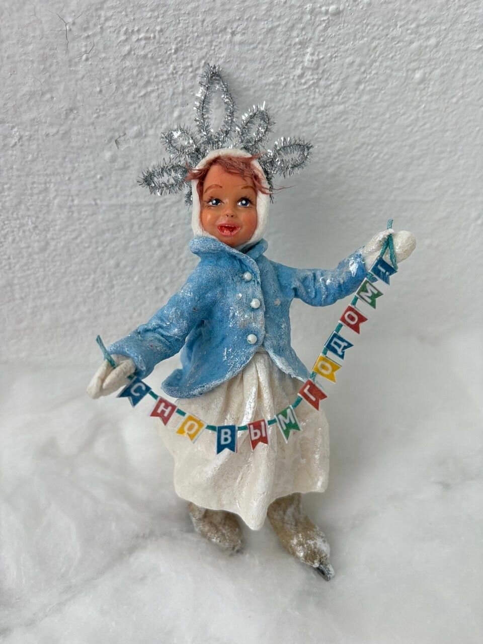 Ватная игрушка новогодняя
