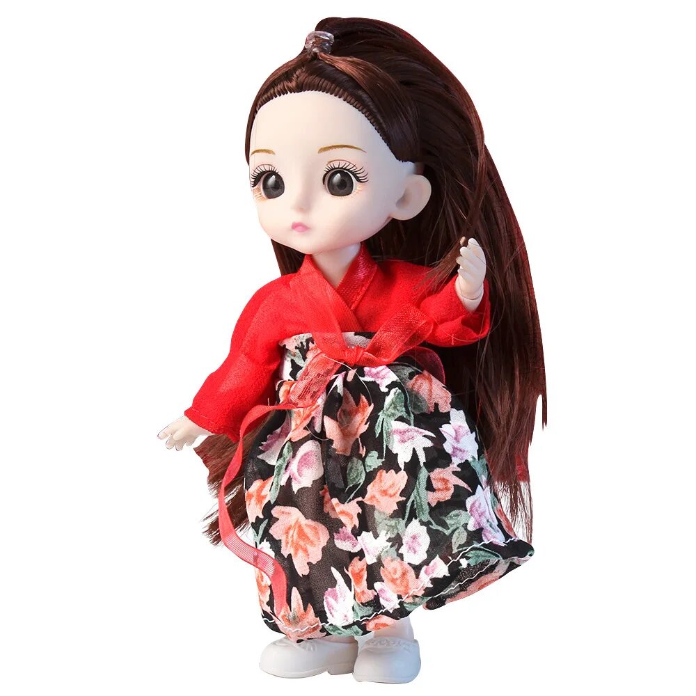Ziluo 17 см шарнирная кукла в ханьфу Розовый, Hanfu BJD Doll