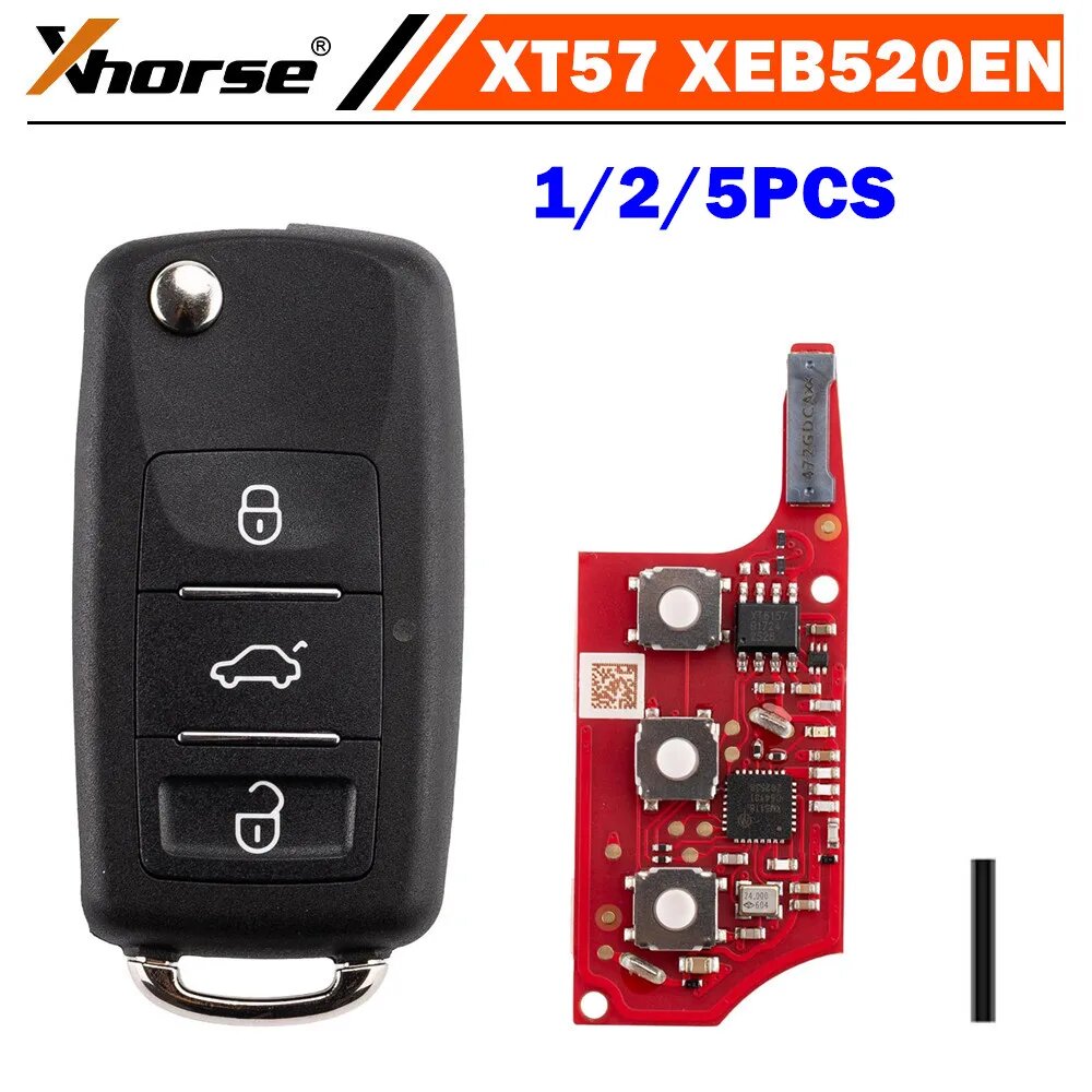 1/2/5 шт. Xhorse XEB520EN/XEB510EN Супер-ключ-пульт с чипом XT57 Super Chip для Volkswagen B5, 5PCS