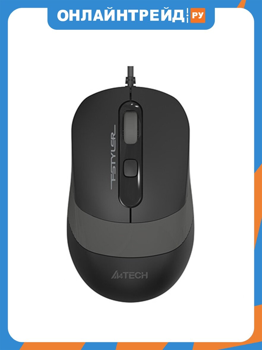 Мышь A4TECH Fstyler FM10 черный/серый оптическая (1000dpi) USB (1147673)