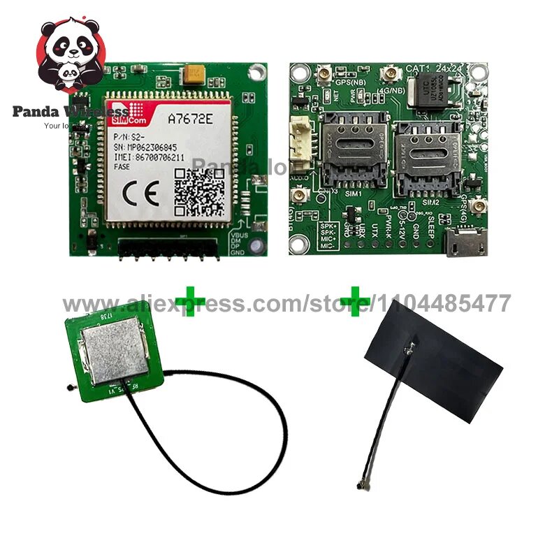 SIMcom A7672E-FASE 4G CAT1 GPS плата с FPC