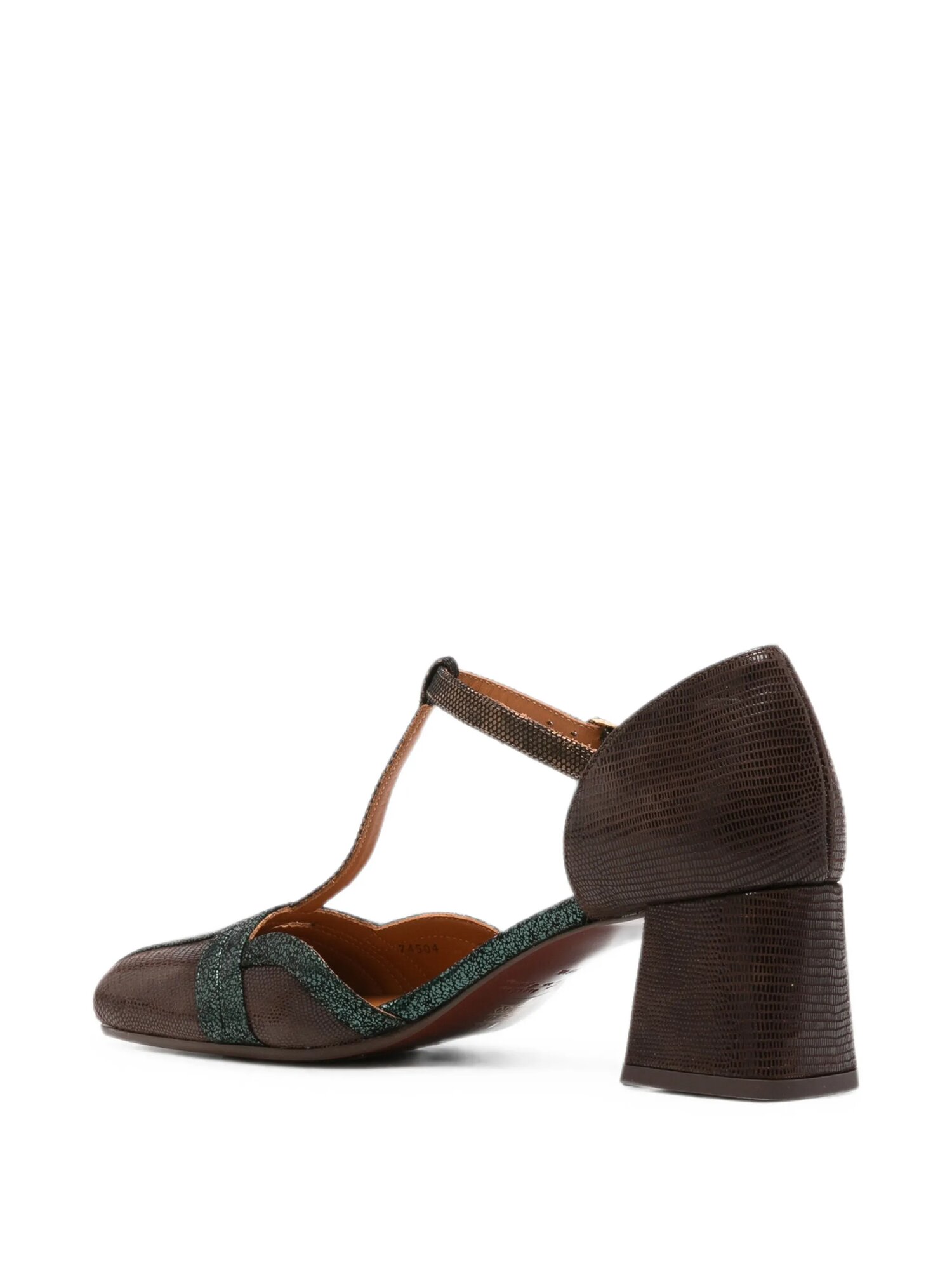Туфли Chie Mihara Volai lizard-effect T-bar heeled pumps, размер 37 — фото 1