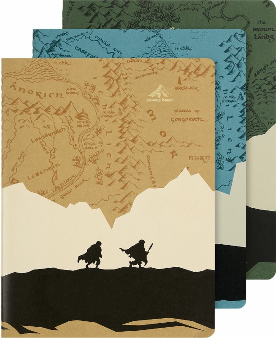Тетради Moleskine в линейку Lord of Rings Властелин колец 3 шт 190*250мм XL 120 стр
