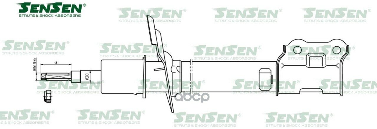 Амортизаторr Перед Hyundai Прав Solaris Rb 2010- Sensen арт. 42130683