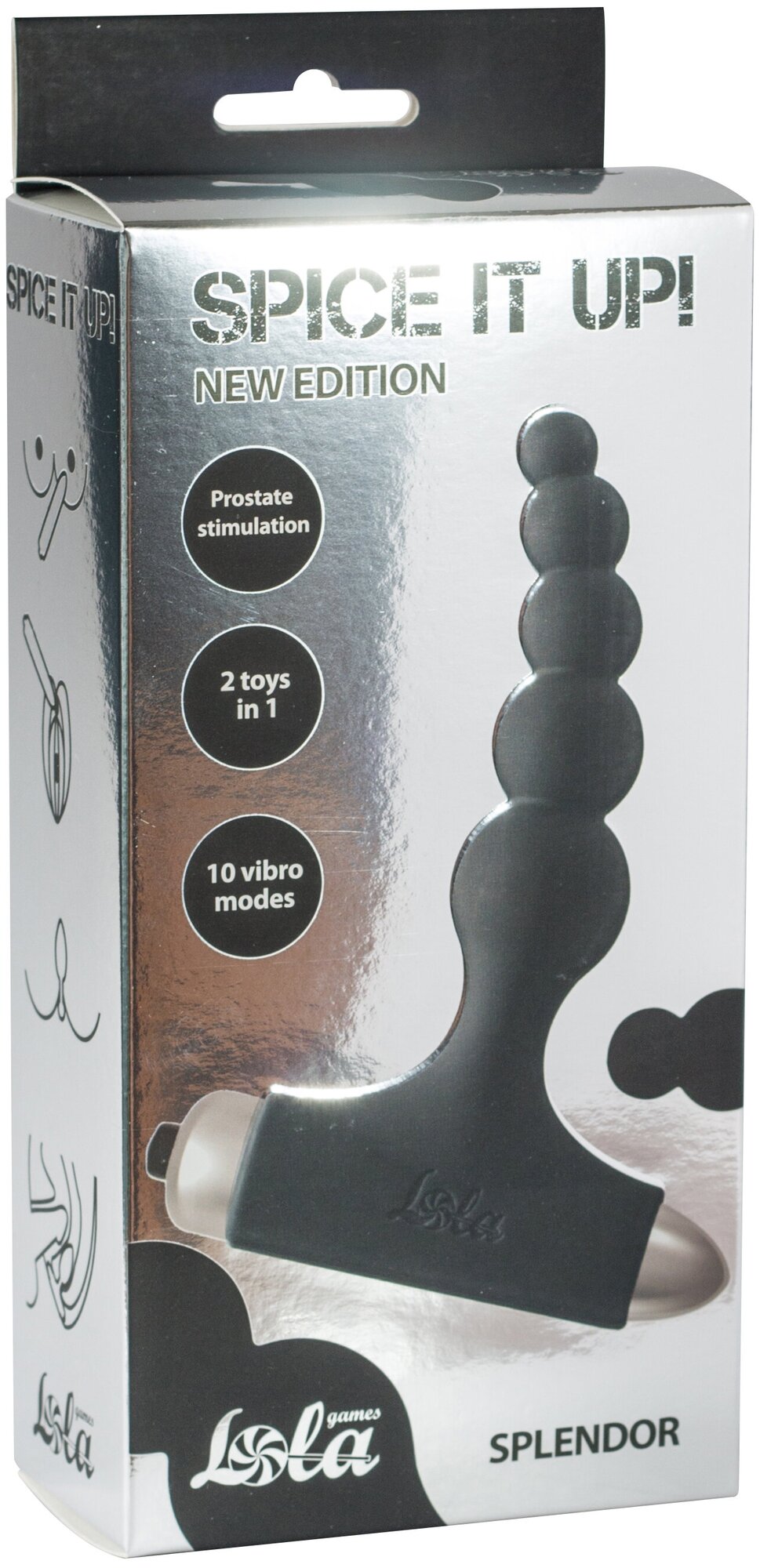 Анальная пробка с вибрацией Spice it up New Edition Splendor Black