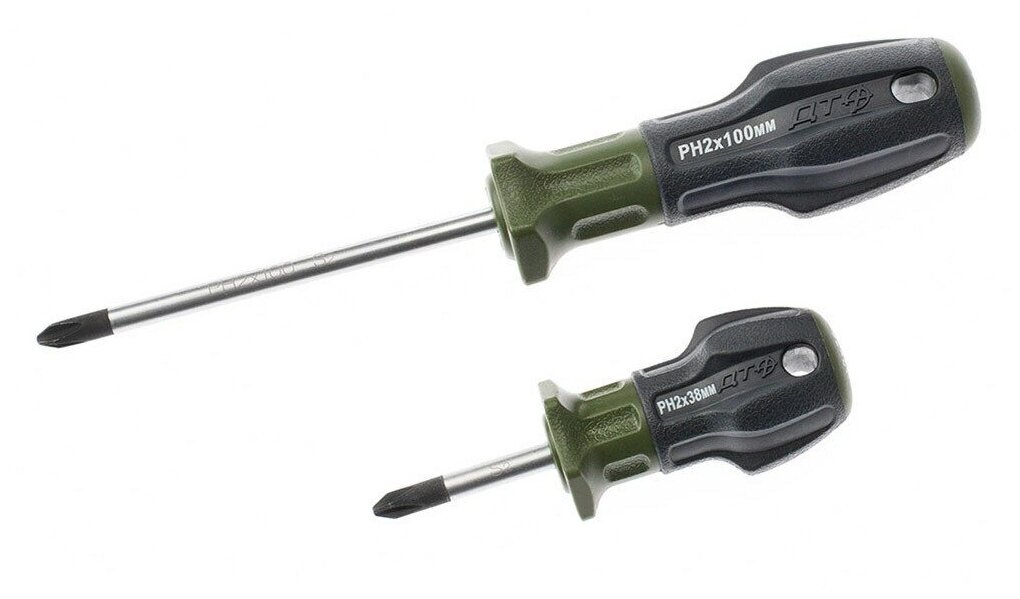 Отвертка с трехкомпонентной рукояткой крестовая рн1x100 мм дело техники 722014