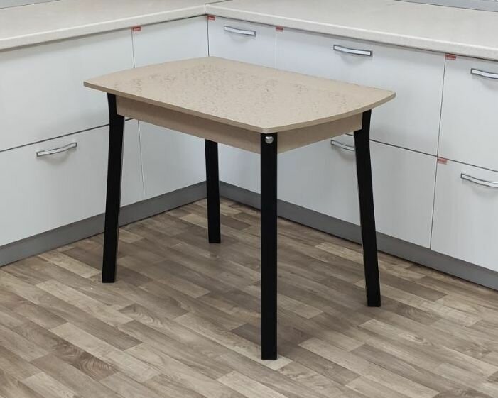 Стол обеденный раздвижной/раскладной Надиа ПО мини flora какао опора №2 черная