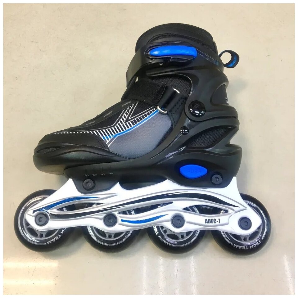 Ролики детские раздвижные Tech Team Kolt р.30-33 (S) синий