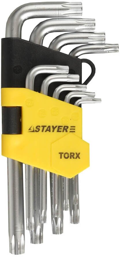 Набор имбусовых ключей STAYER TORX Т10-Т50, 9шт 2743-H9