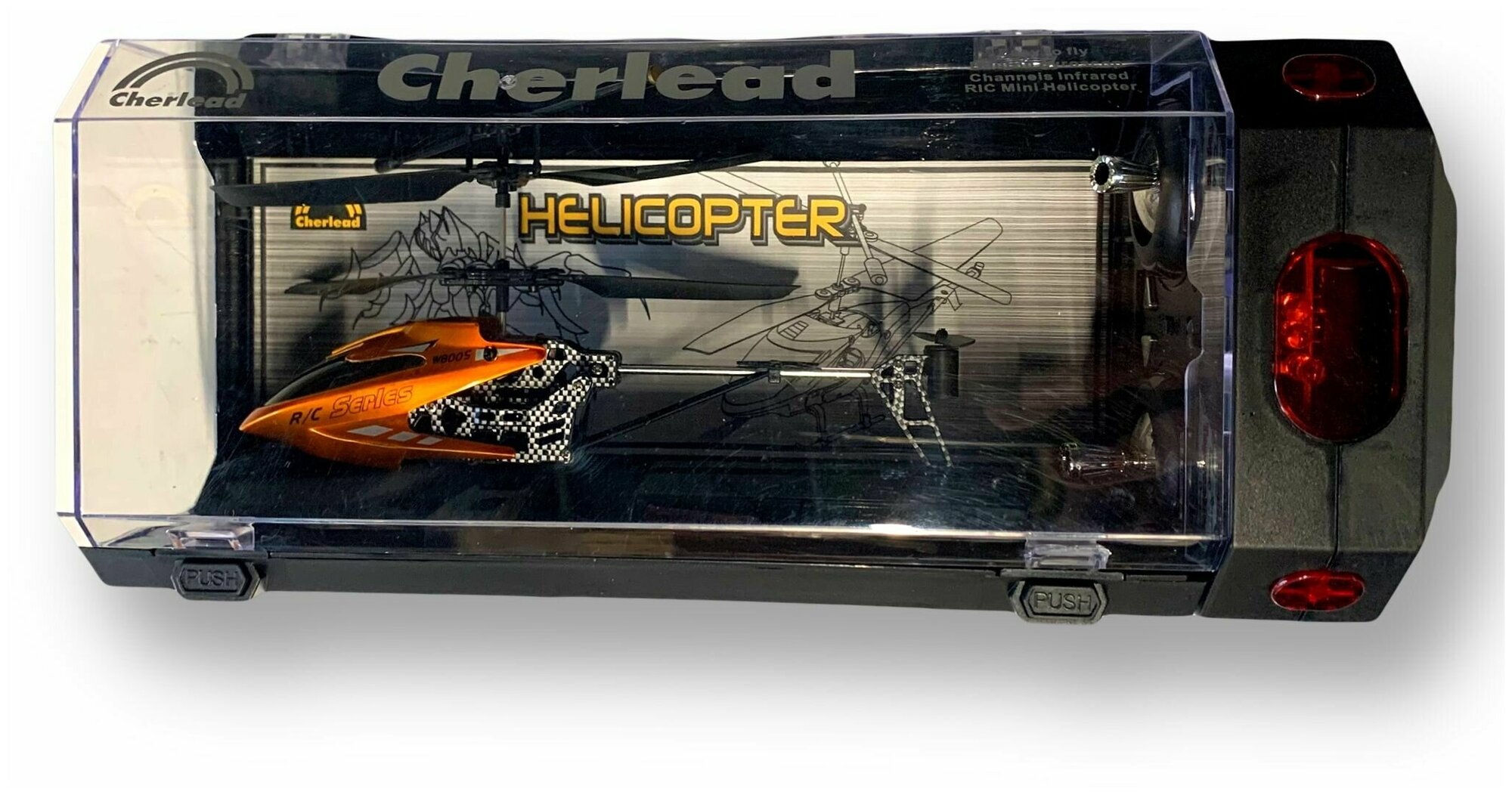 Радиоуправляемый вертолёт Veld Co, оранжевого цвета, до 3-х лет