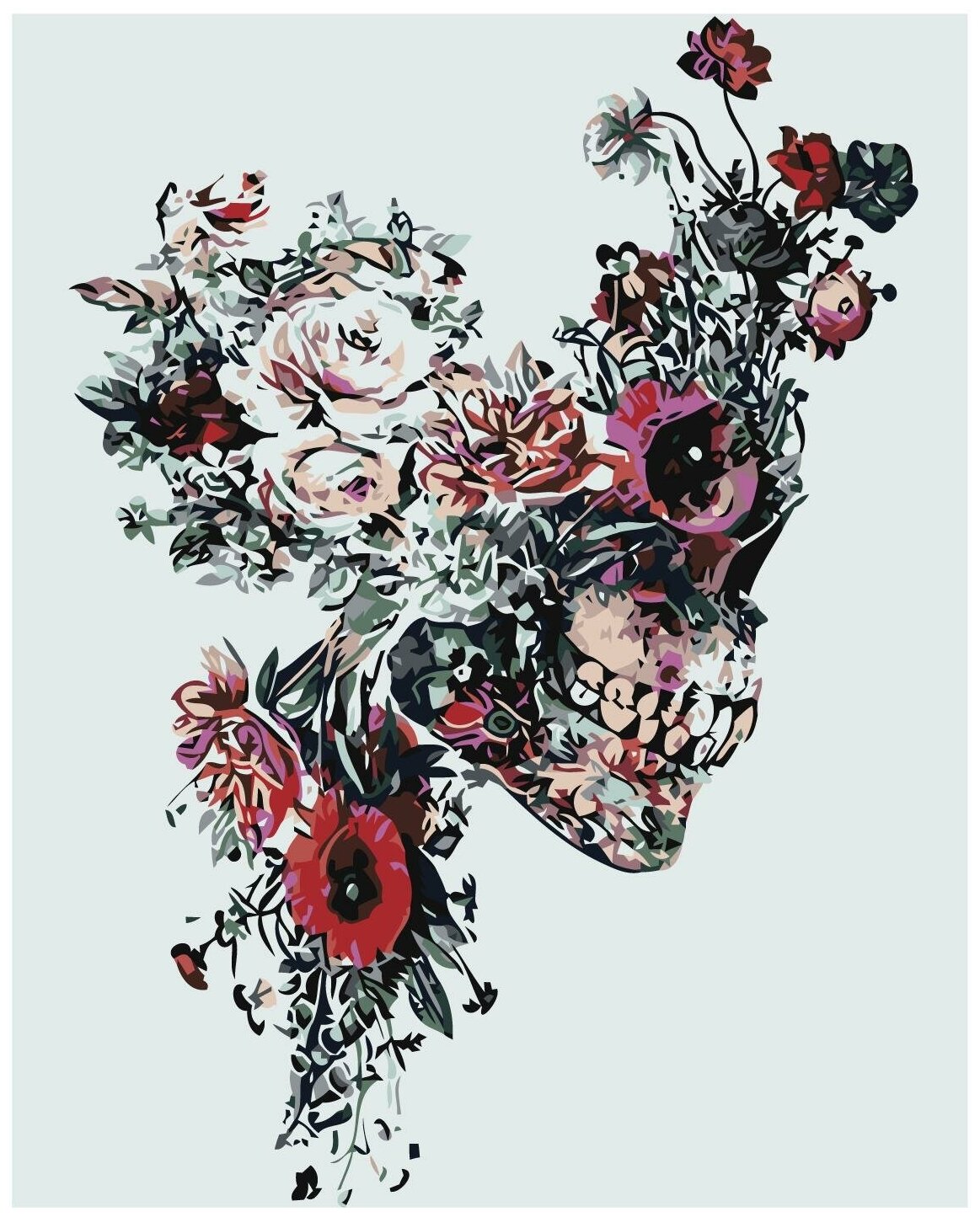 Череп Раскраска картина по номерам на холсте