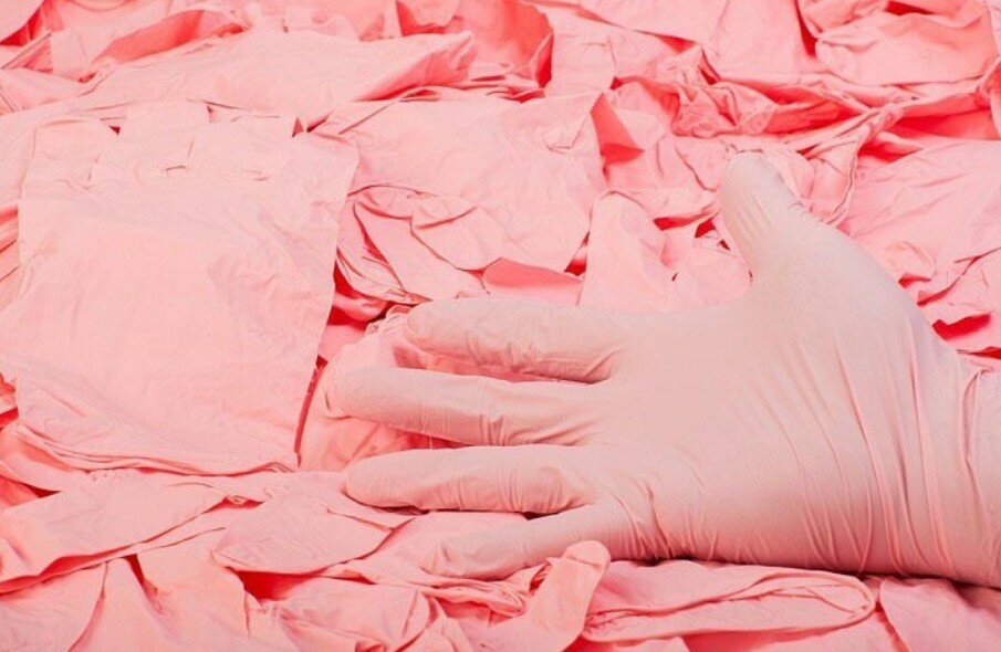 Перчатки нитриловые ZKS Spectrum Coral, цвет: розово-оранжевый (коралловый), размер L, 100 шт. (50 пар), 8 грамм нитрила пара