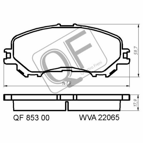 Комплект передних тормозных колодок Quattro Freni qf85300 для Nissan Qashqai II, X-Trail; Renault Kadjar