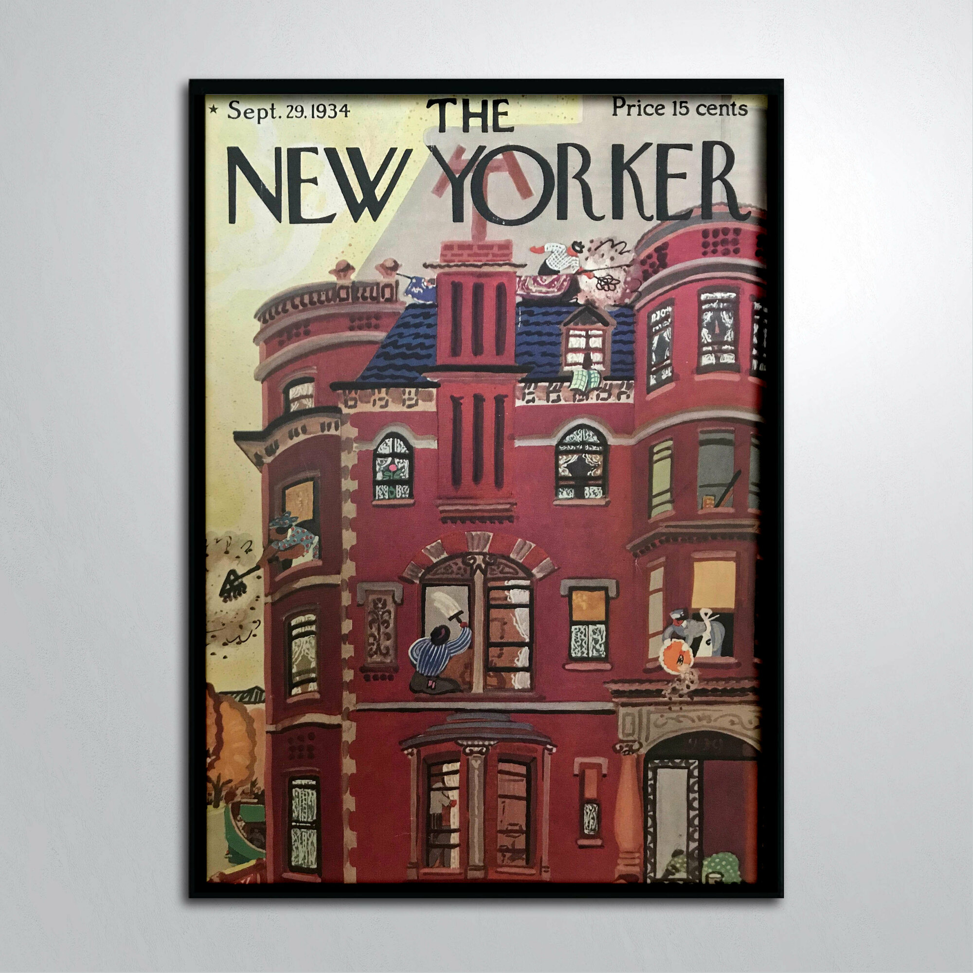 Постер без рамы/Постер для интерьера/Плакат Винтажный Журнал Нью Йоркер The NEW YORKER 29 снтябрь 1934г