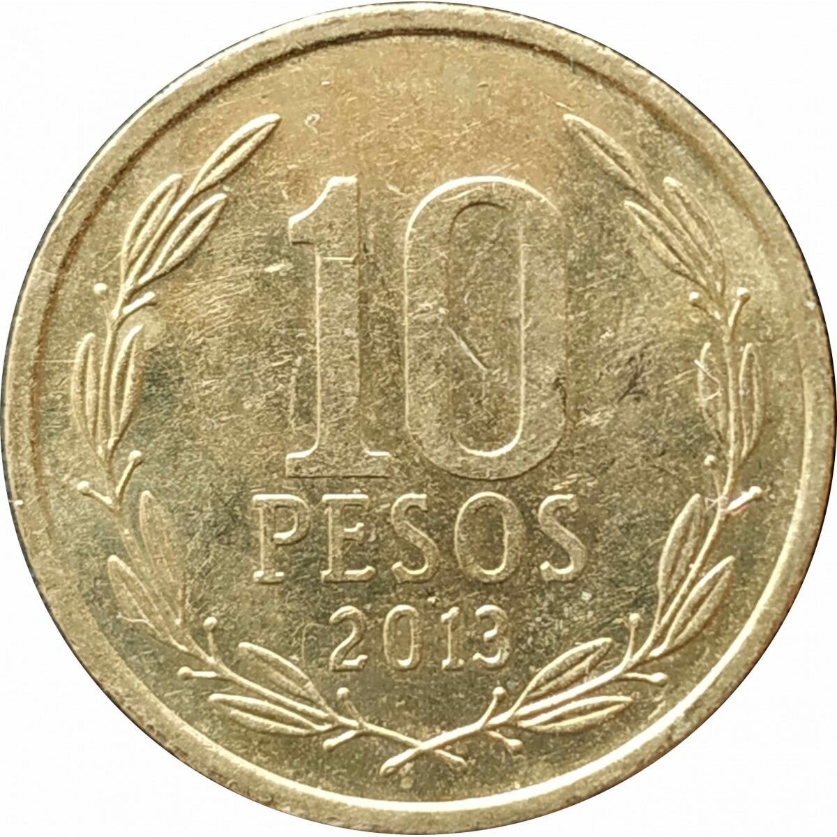 10 песо 2013 Чили из оборота