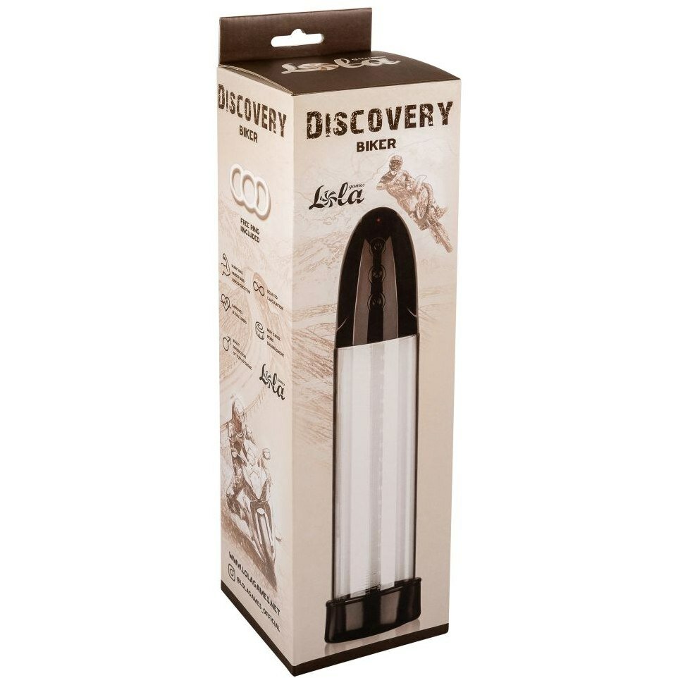 Вакуумная помпа Lola Toys Discovery Biker, для мужчин, прозрачная