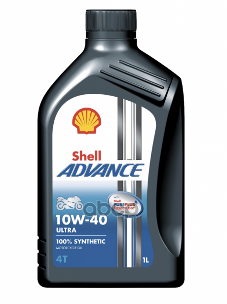 Масло моторное синтетическое 1л - Advance 4T Ultra 10W-40 SN, JASO MA2. Высококачественное масло с технологией PurePlus для 4.
