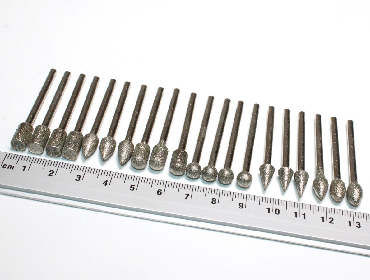 Набор алмазных головок L-DW0030 3х6мм, 20шт