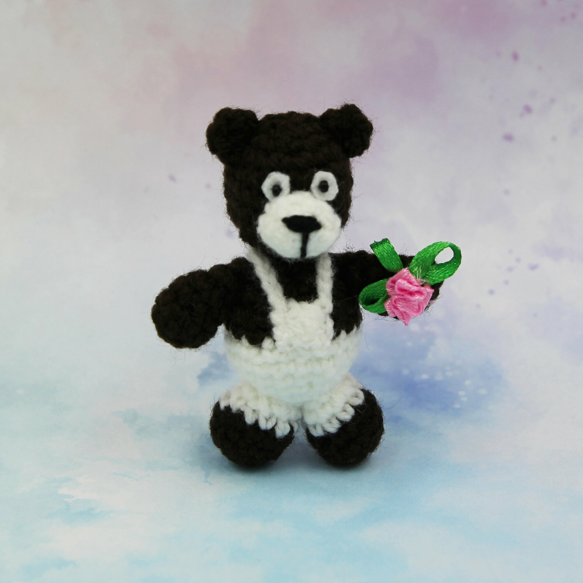 Вязаный Мишка 7 см. Игрушка ручной работы