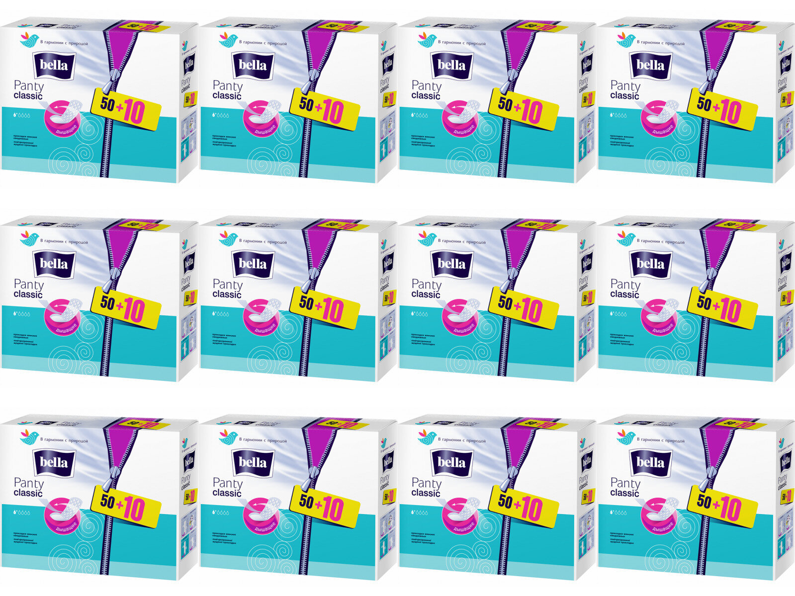 Белла Прокладки ежедневные PANTY SOFT Classiс 60 шт, 12 упаковок