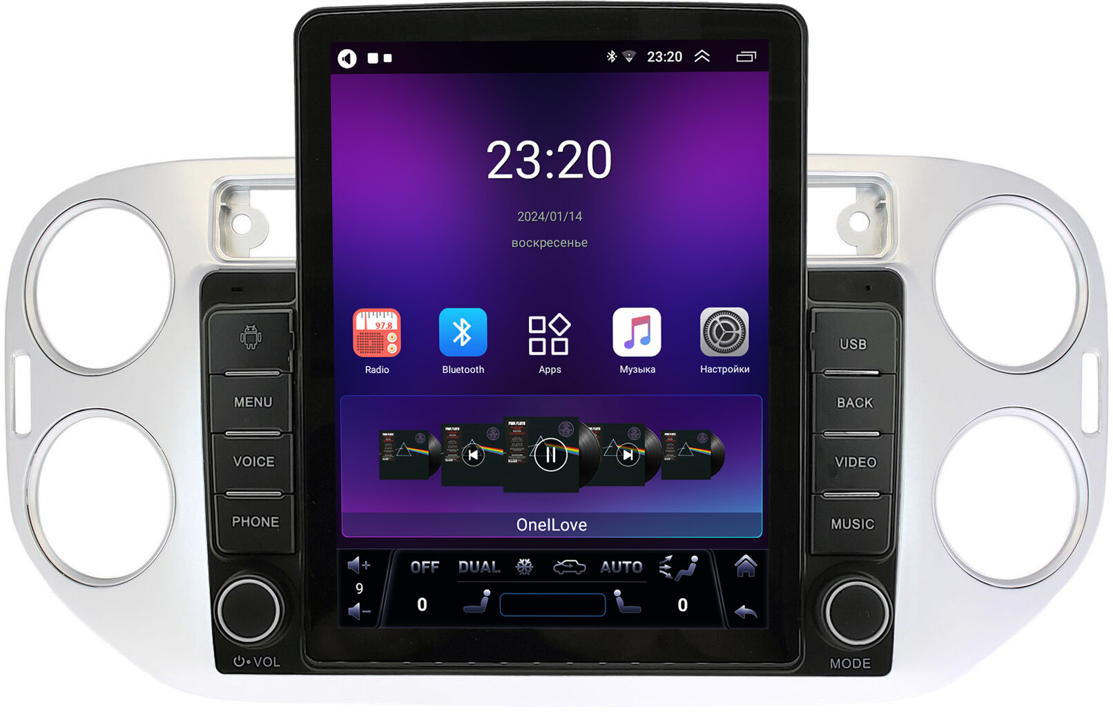 Штатная магнитола Canbox GTR095-9048 для Volkswagen Golf Plus, Tiguan 2007-2011 на Android 10 (QLed, 4/64, DSP, CarPlay)